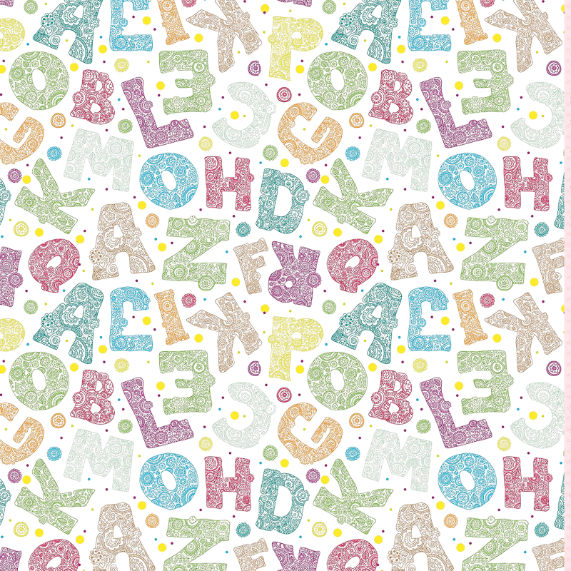 Papel Pintado Letras