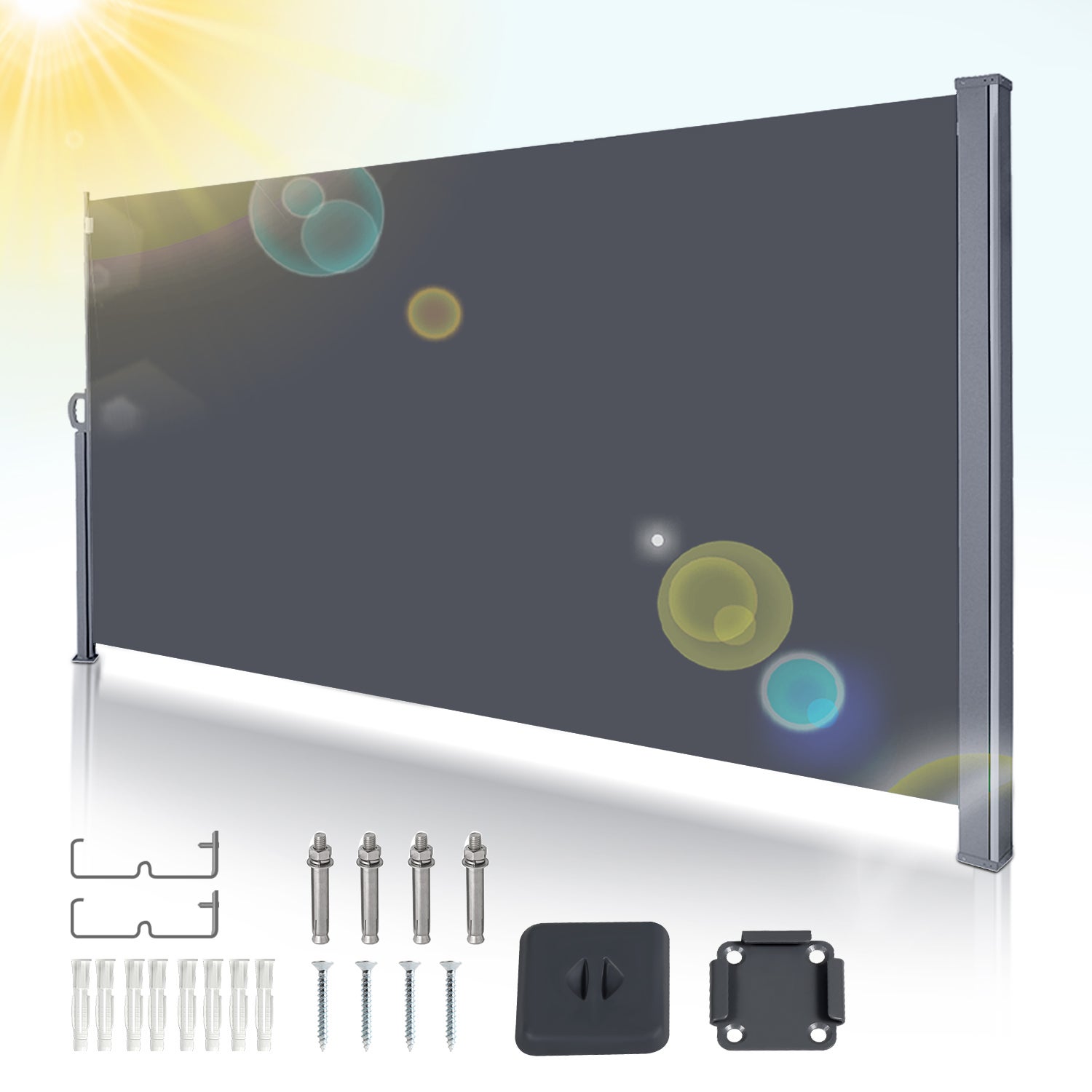 Auvent Latéral Paravent extérieur rétractable auvent de balcon auvent ...