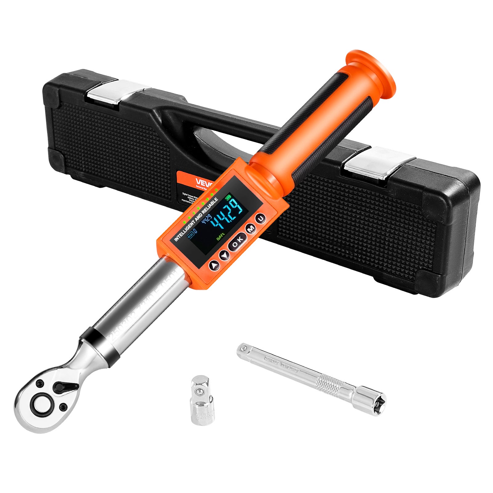 Llave dinamométrica digital de VEVOR 9,5 mm,rango de 0 a 135 Nm,72 ...