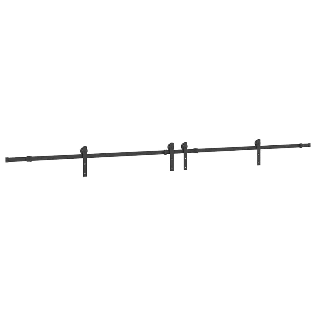 Kit de quincaillerie de porte coulissante 183 cm Acier Noir CFW90679 ...