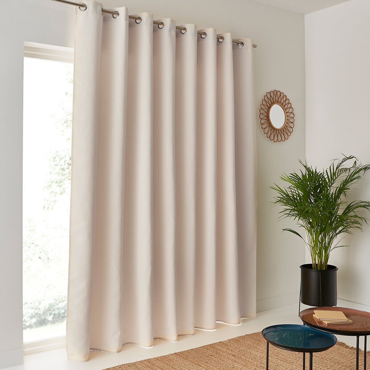 Rideau occultant grande largeur, Voda - Ecru - 240 x 280 cm | Leroy Merlin