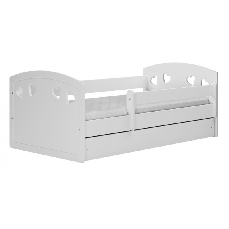 VAN - Letto singolo per bambini bianco 140 x 80 cm base + materasso ...
