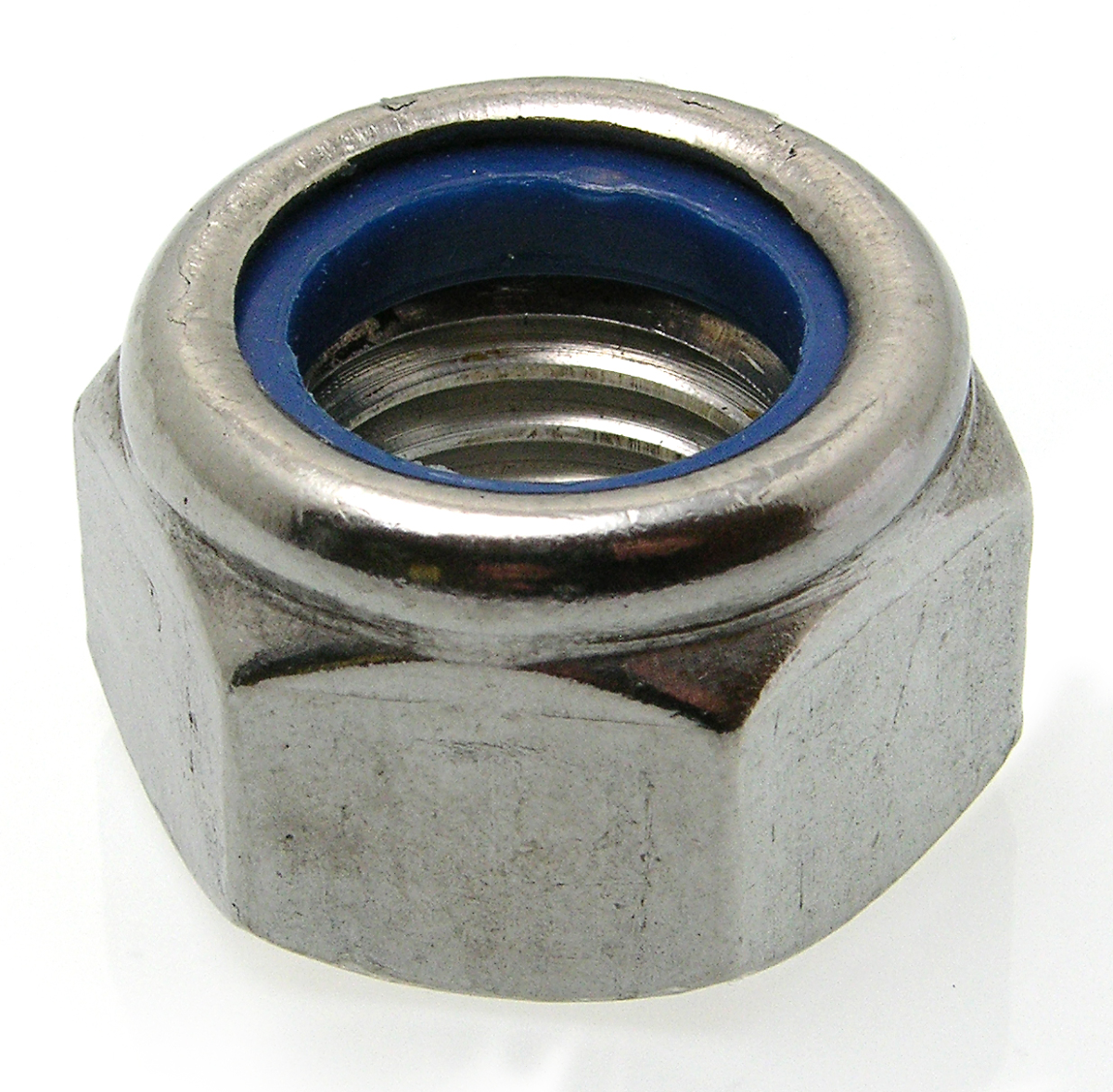 Écrou hexagonal frein indésserable avec bague nylon inox A2 DIN 985 M4 ...