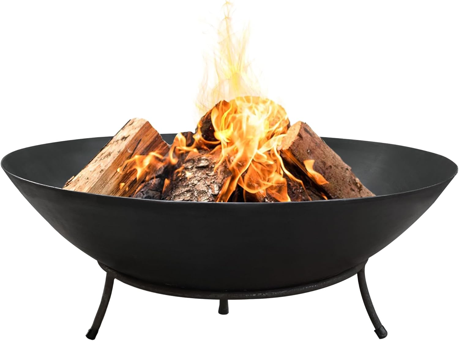 Köhko cuenco de fuego Marbela 50x50x24 cm de acero con 3 pies para ...