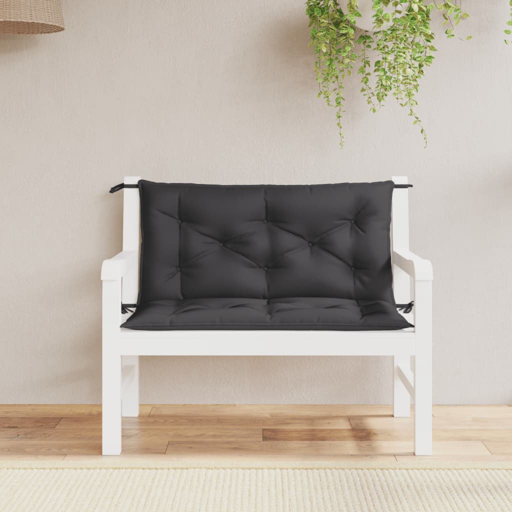 Maison Exclusive - Coussin de banc de jardin noir 100x(50+50)x7 cm ...