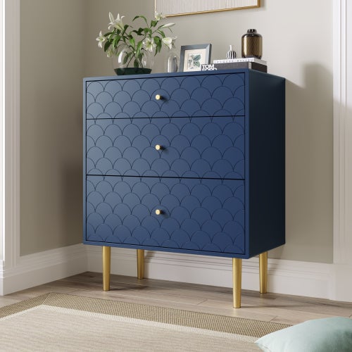 Commode à 3 tiroirs, buffet/haut de commode pour chambre et pièces à ...