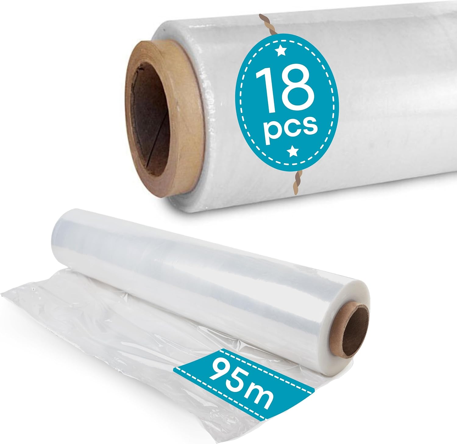 18 rouleaux de film étirable transparent de 51 cm x 95 m | Film d ...