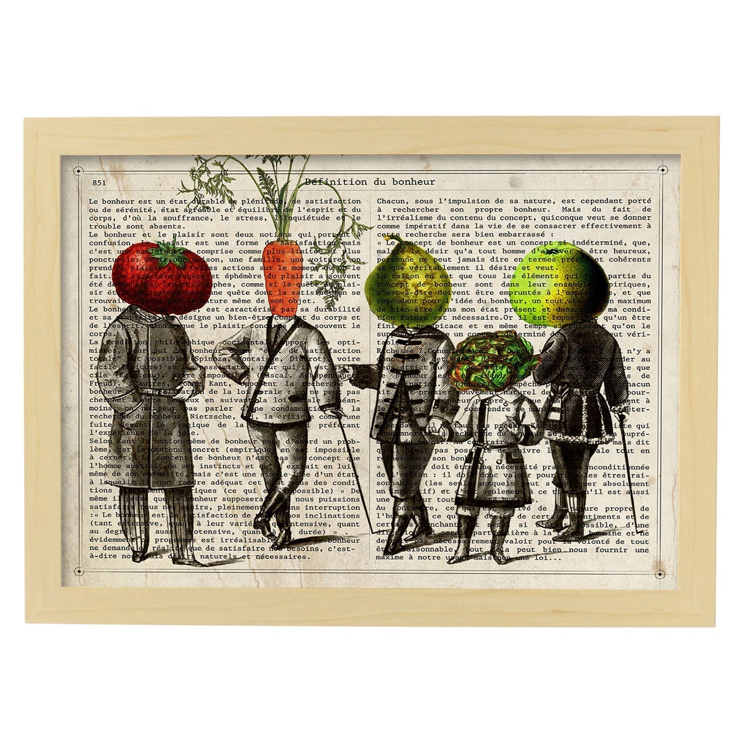 Affiche De Légumes Humains. Happy Family Lamina. Humains À Têtes De ...