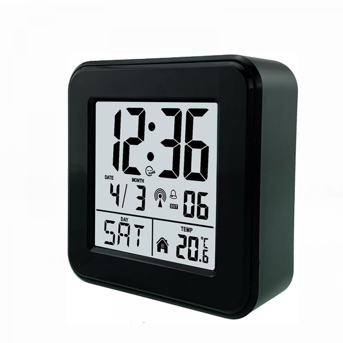 Set de 2 relojes LCD digitales con ajuste manual, doble alarma ...