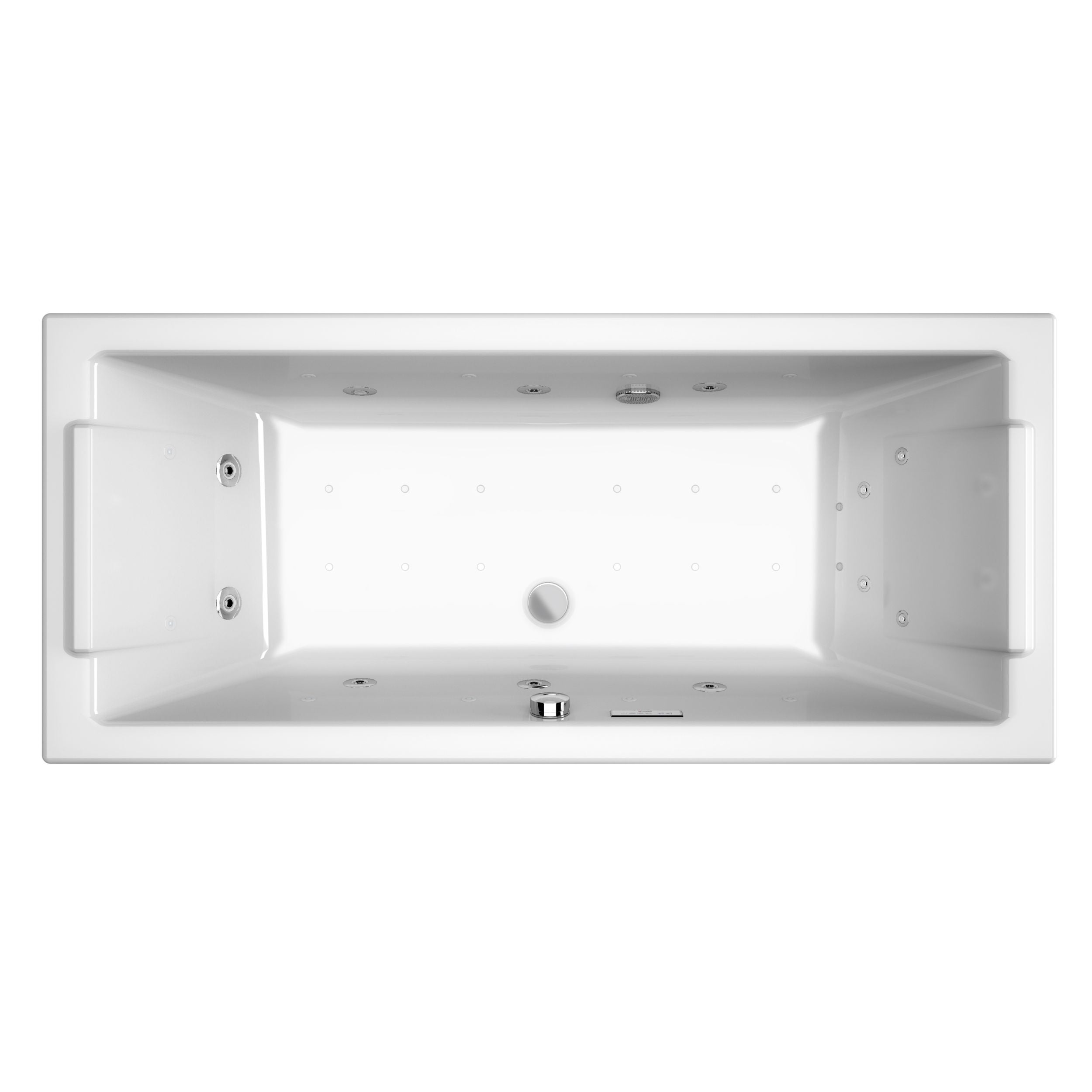 Baignoire balnéo rectangulaire SQUARE INTENSEA - massage eau + air ...