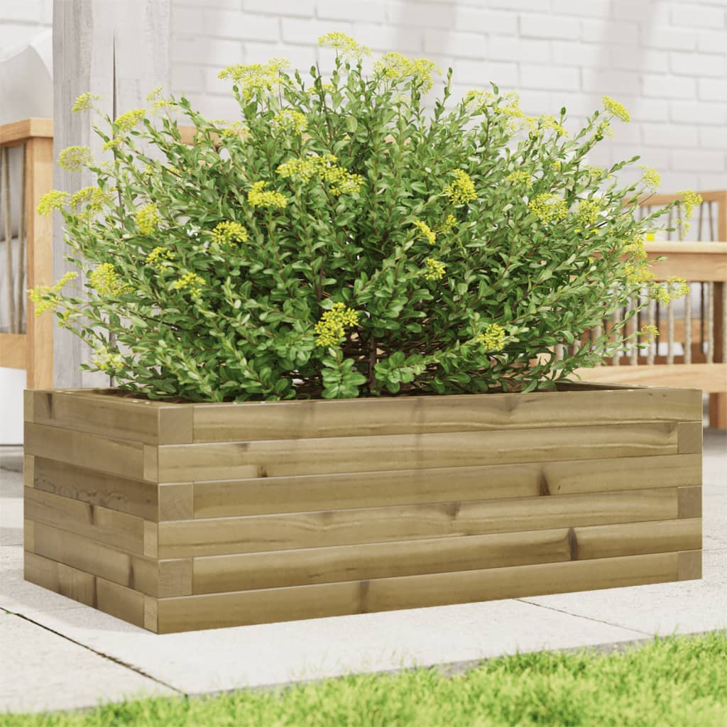VidaXL Jardinera de madera de pino impregnada 70x40x23 cm | Leroy Merlin