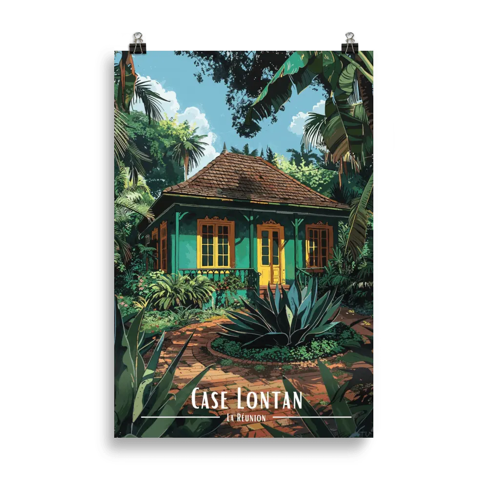 Affiche de La Réunion 'Case Lontan' | Leroy Merlin