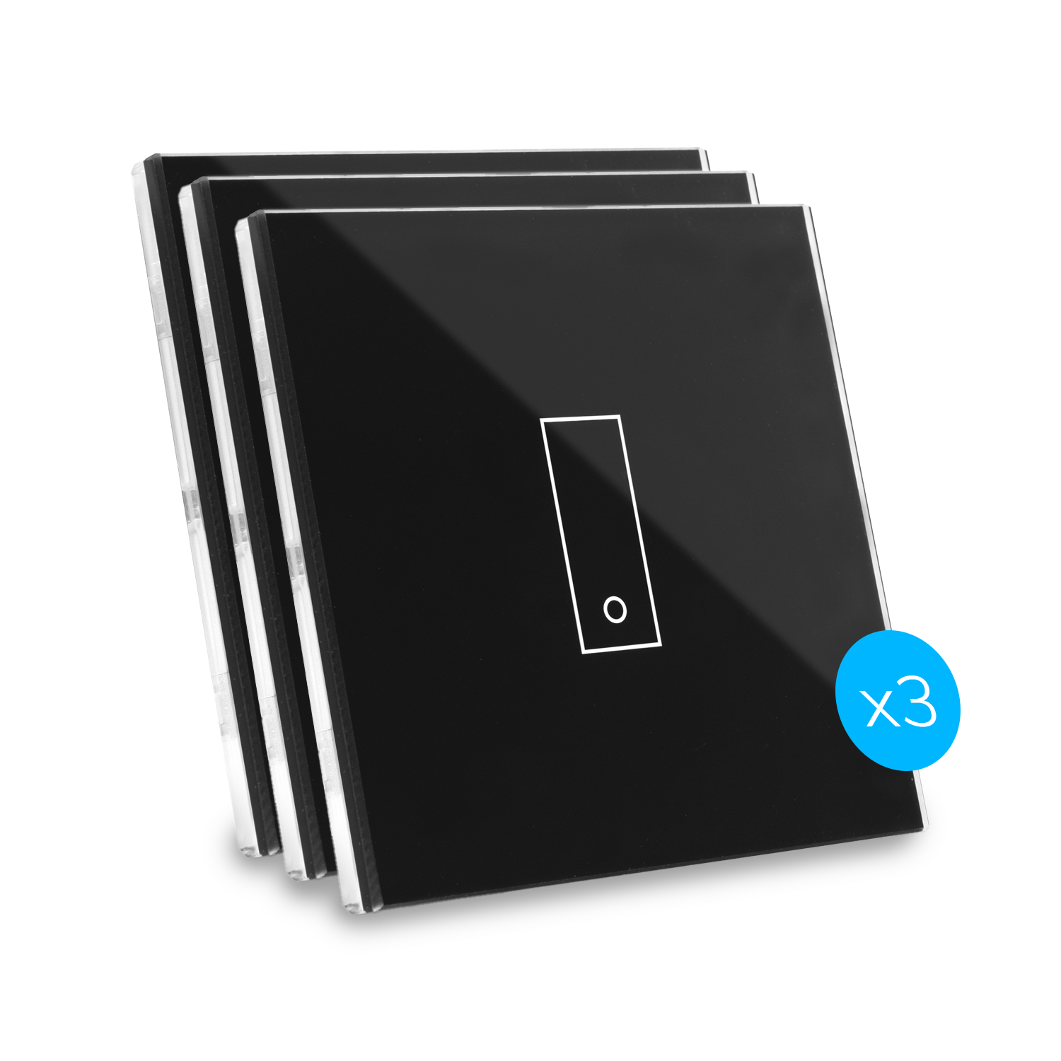 Kit de 3 interrupteurs de design connectés via Wi-Fi iotty E1 PLUS pour ...