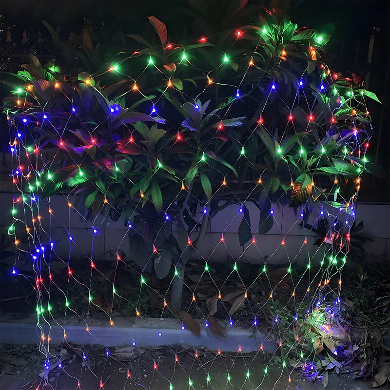 Filet Lumineux LED 2x2M Chaîne lumineuse avec 8 modes Rideau lumineux ...
