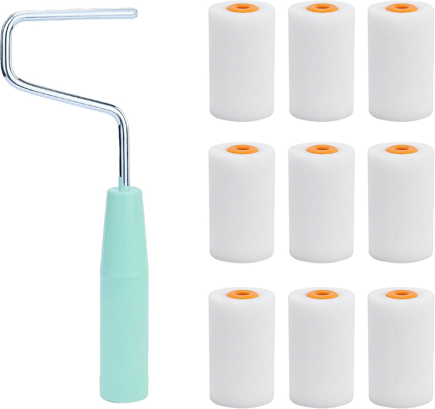 Lot de 9 rouleaux + 1 support - Petit ensemble de 56 mm - Mini rouleau ...