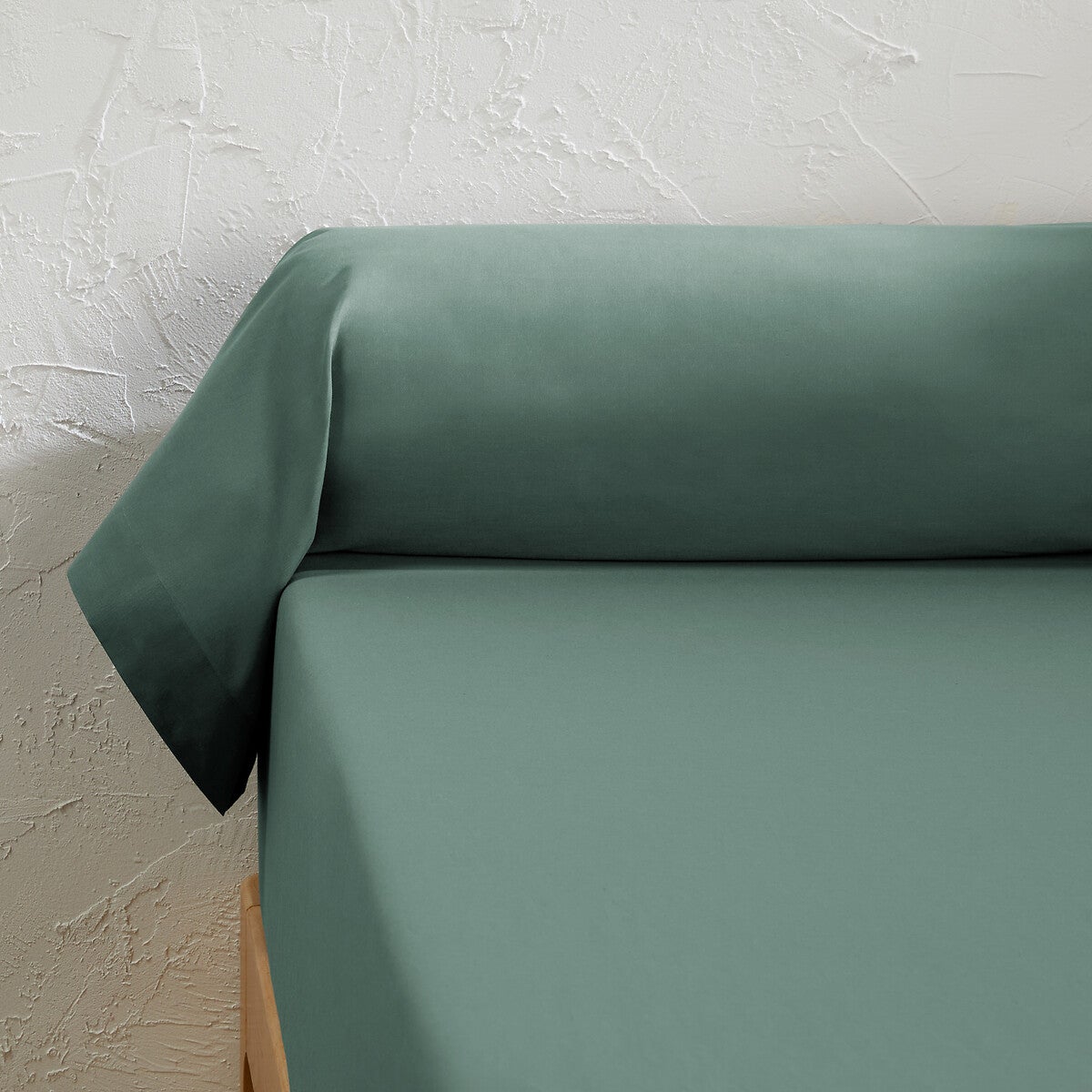 Taie de traversin unie en coton, Scenario - Vert forêt - 85 x 185 cm ...