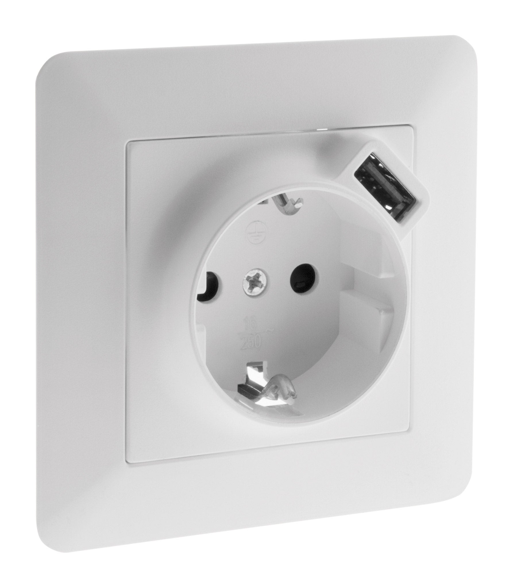 Prise Schuko Asfora + USB - Zenitech | Leroy Merlin