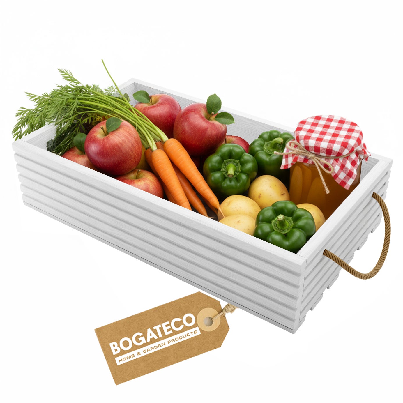 BOGATECO boîte en bois naturel |60x35x14,5 cm |Caisses décoratives en ...