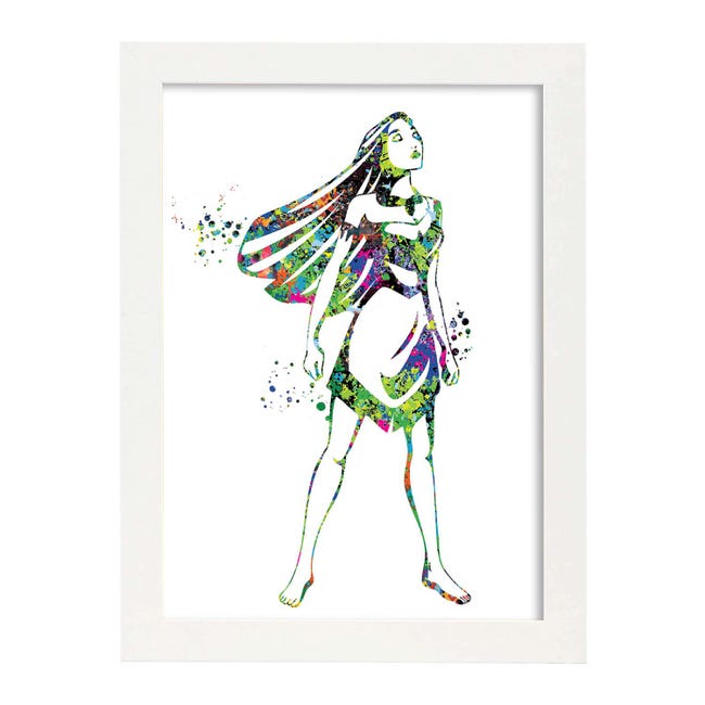 Poster De Pocahontas Estilo Acuarela Láminas De Cine Peliculas Y