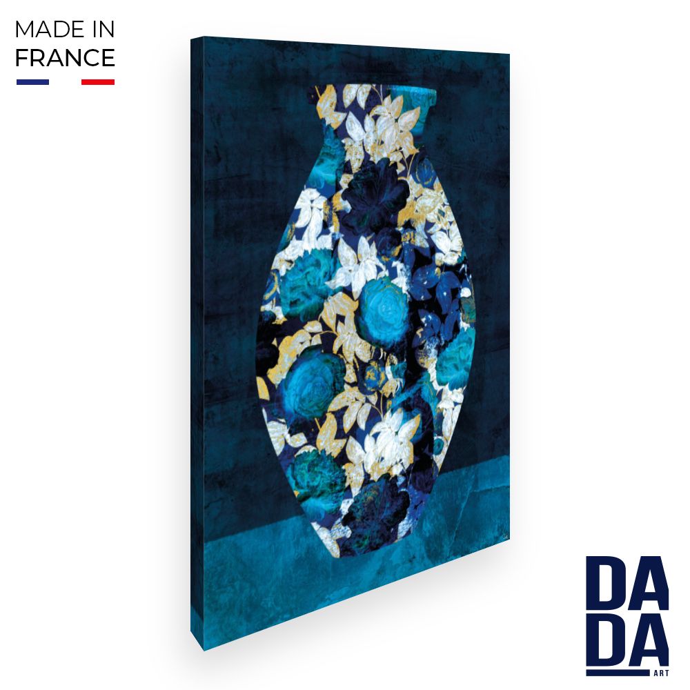 Toile Fleurs vase / 100x140cm / Fabriqué en France / DADA ART | Leroy ...