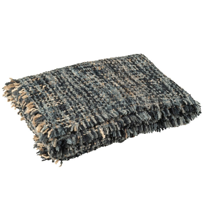 Plaid en polyester bleu 180x130cm | Leroy Merlin