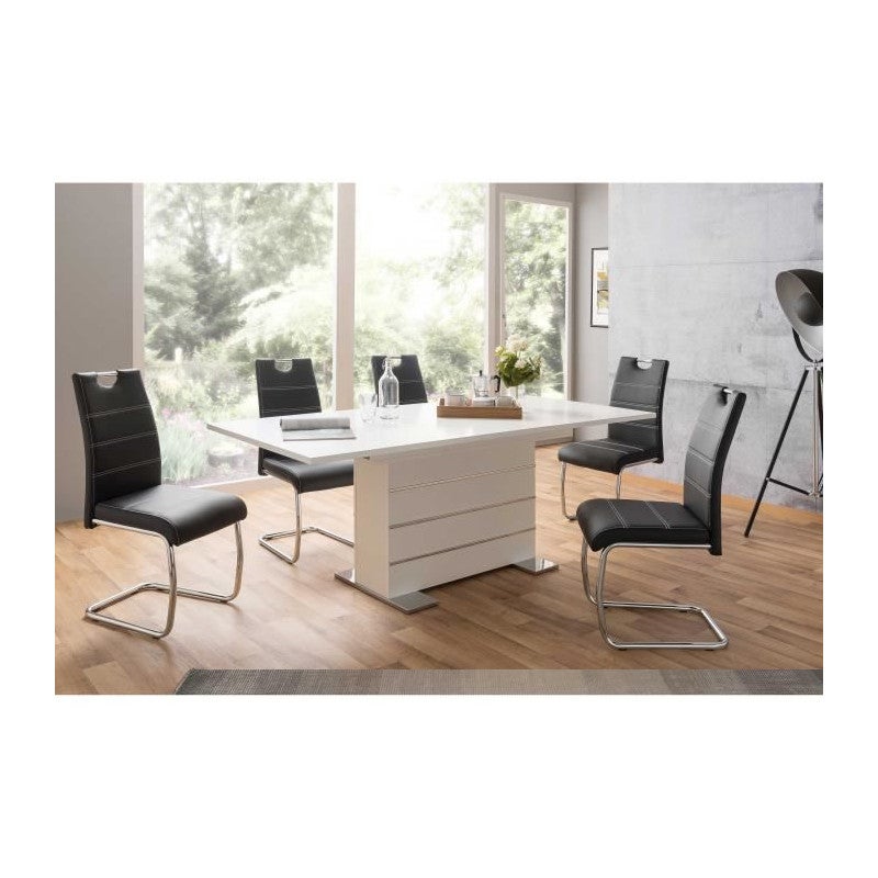 Mesa extensible para 68 personas Rectangular Aglomerado Mantua Blanco y ...