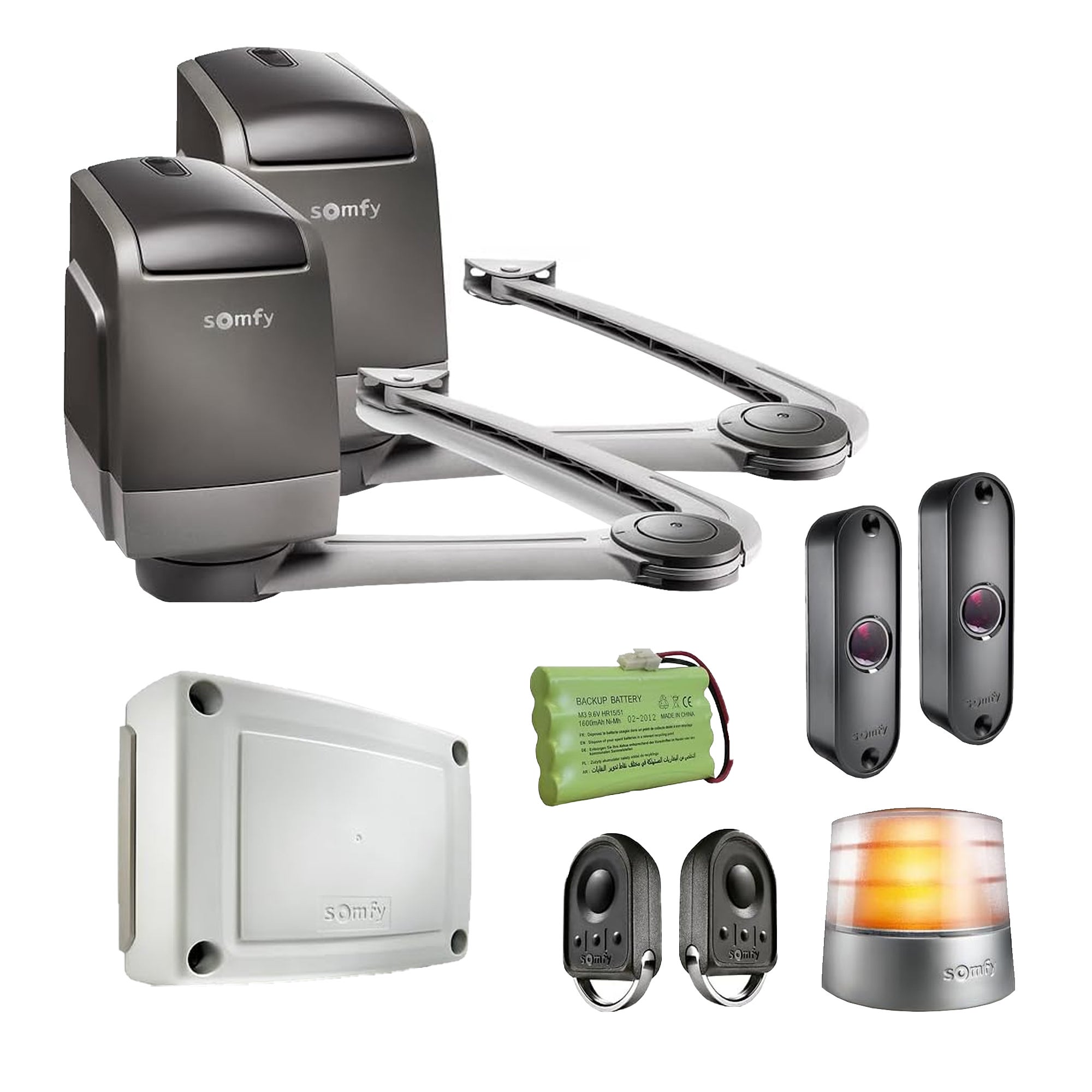 Moteur Axovia 3S io, pour Portail Battant, Somfy, Kit Complet à Bras ...