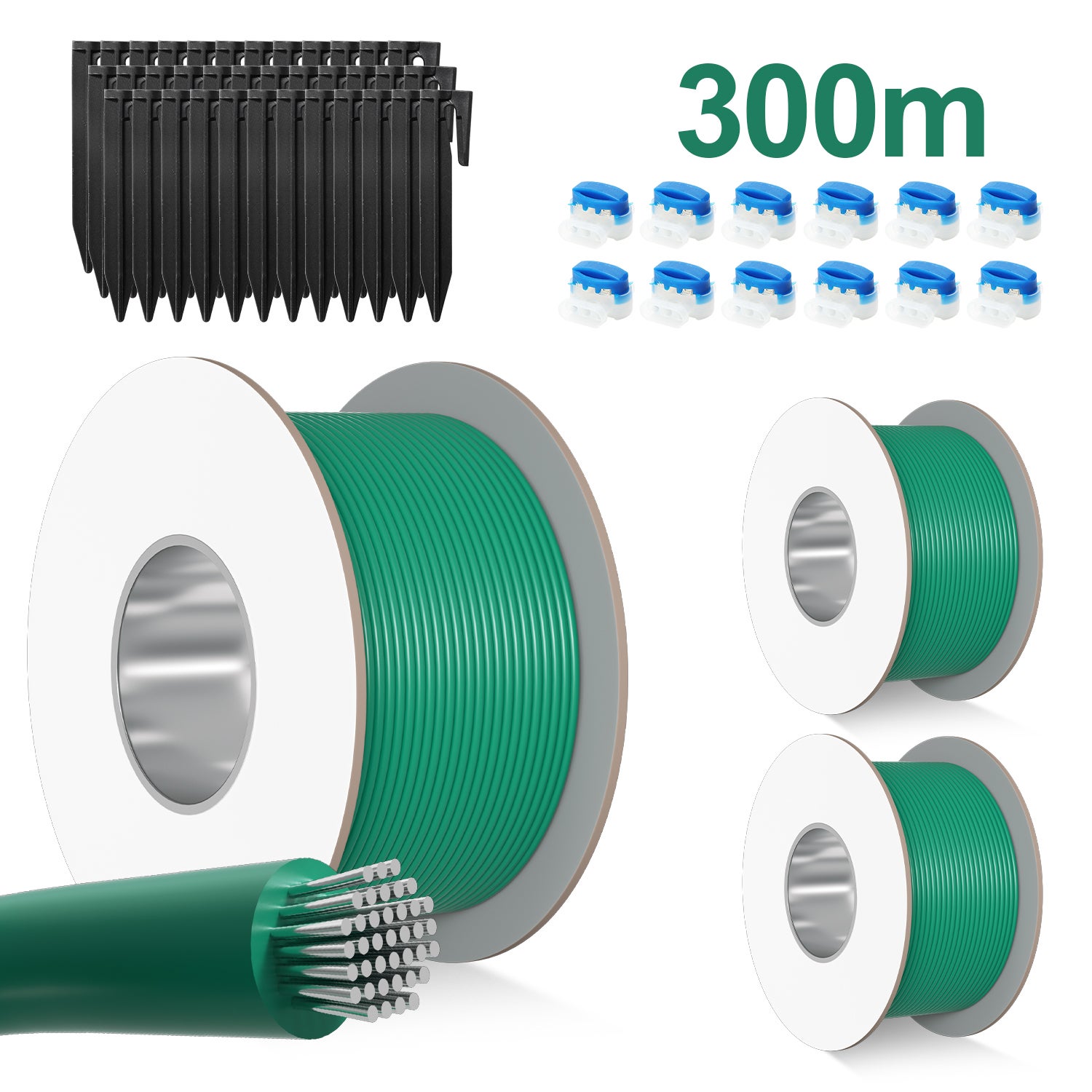 Cable perimetral de 300 m Juego de conectores de cable para robot ...