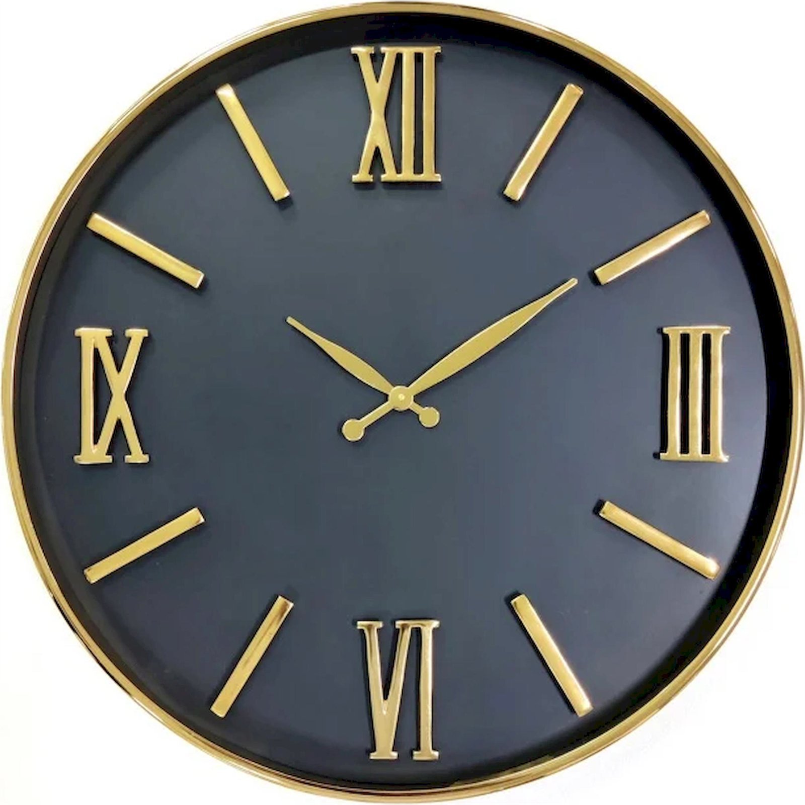 Horloge Murale Élégante avec Chiffres Romains et Cadran Noir 60 x 5 x ...