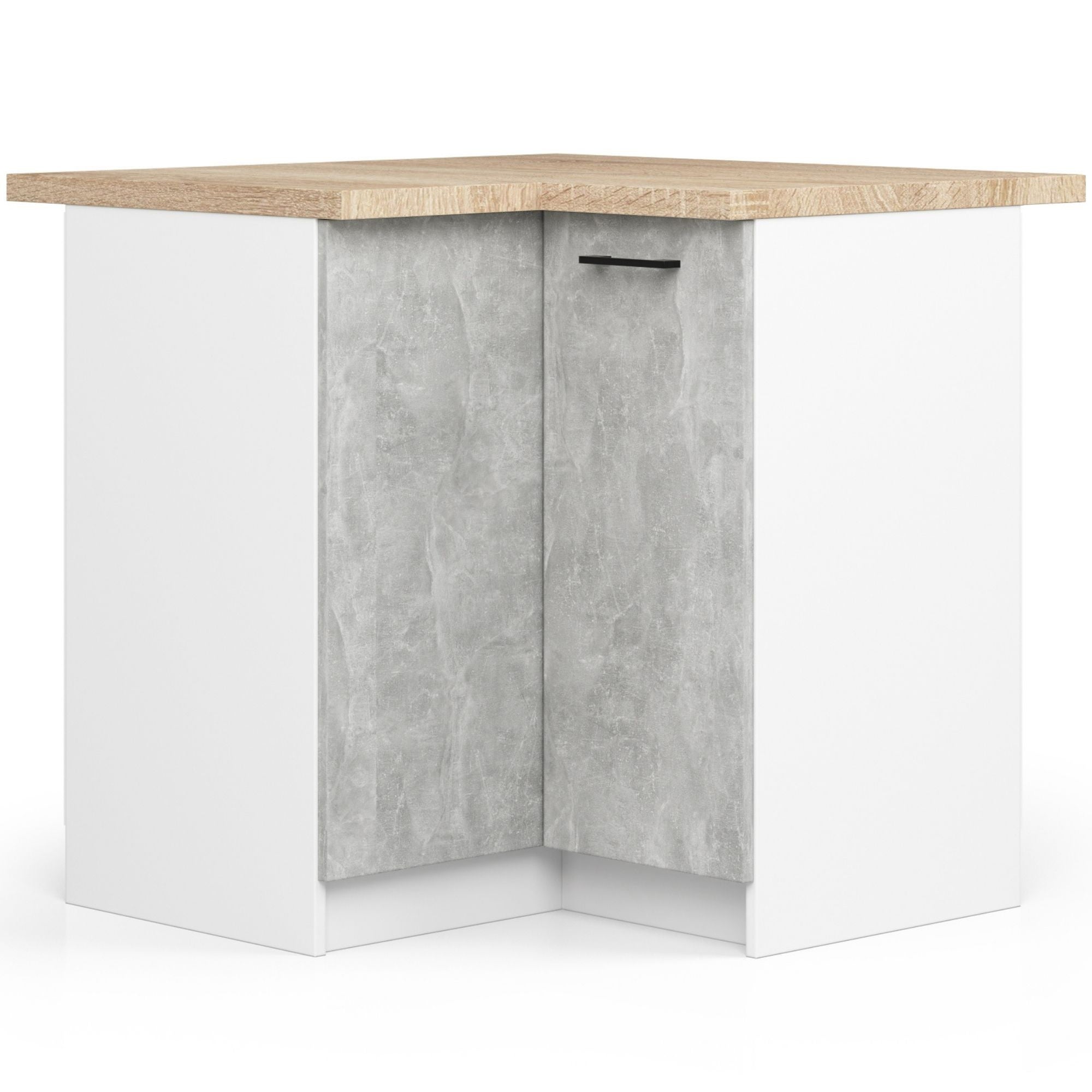 Armadio da cucina sur pied: due porte, due étagère, colore: bianco ...