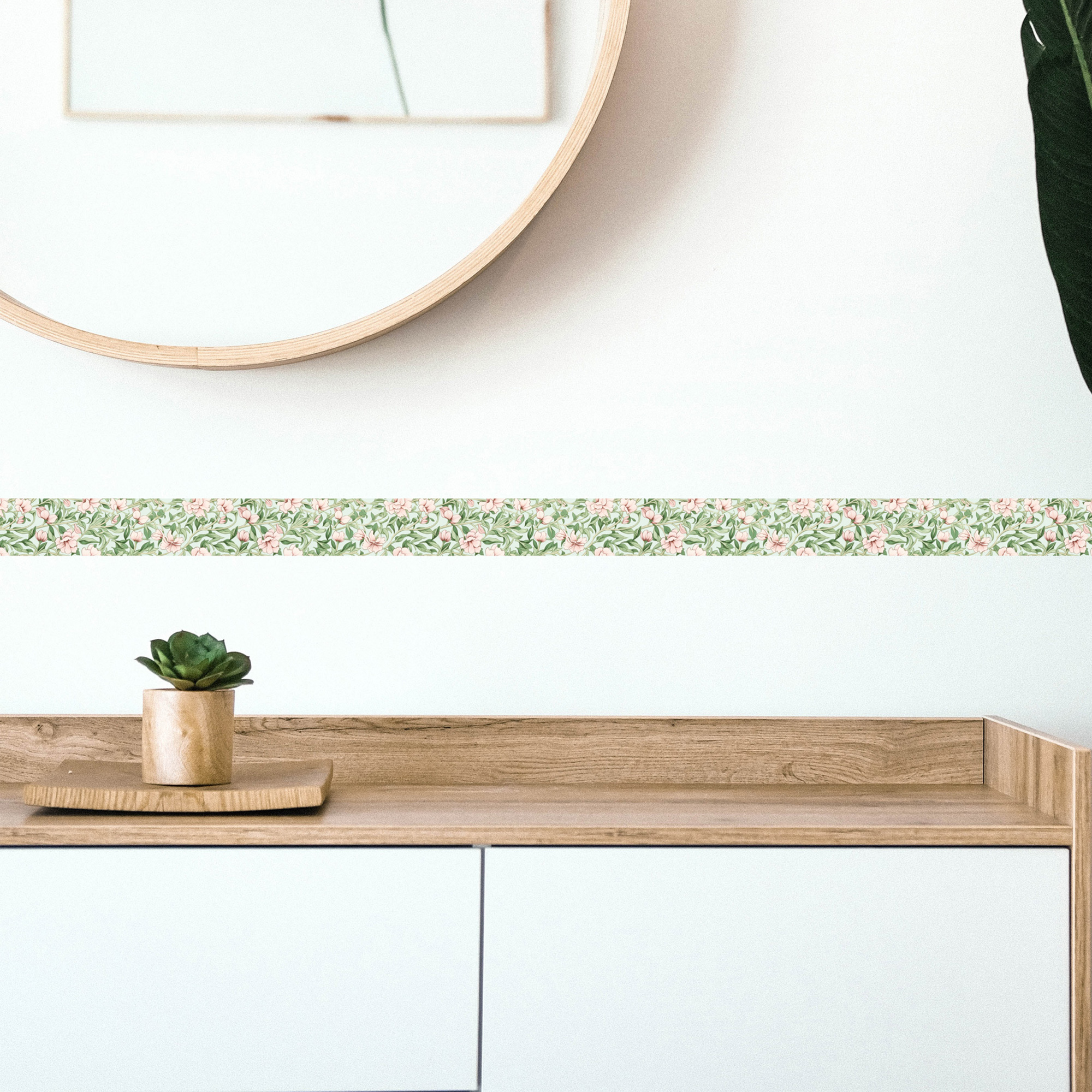 Friso decorativo adhesivo, un bonito ramo a lo largo de la pared, ese ...