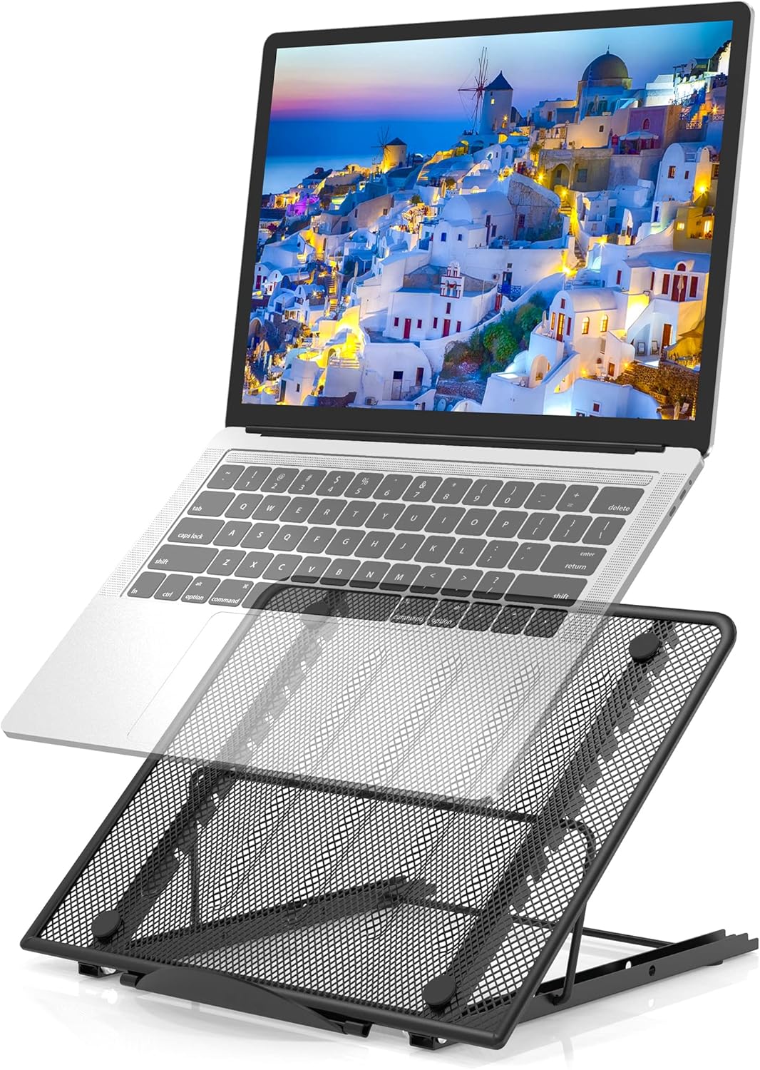 Soporte ventilado para portátil, soporte ergonómico y ajustable para PC ...