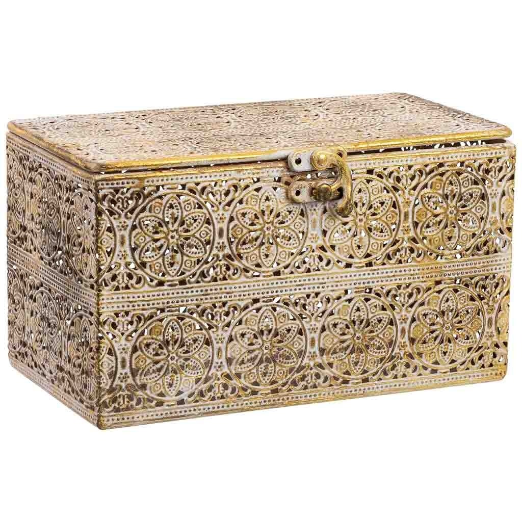 Caja de metal marrón 20.5x12.5x11.5h cm | Leroy Merlin