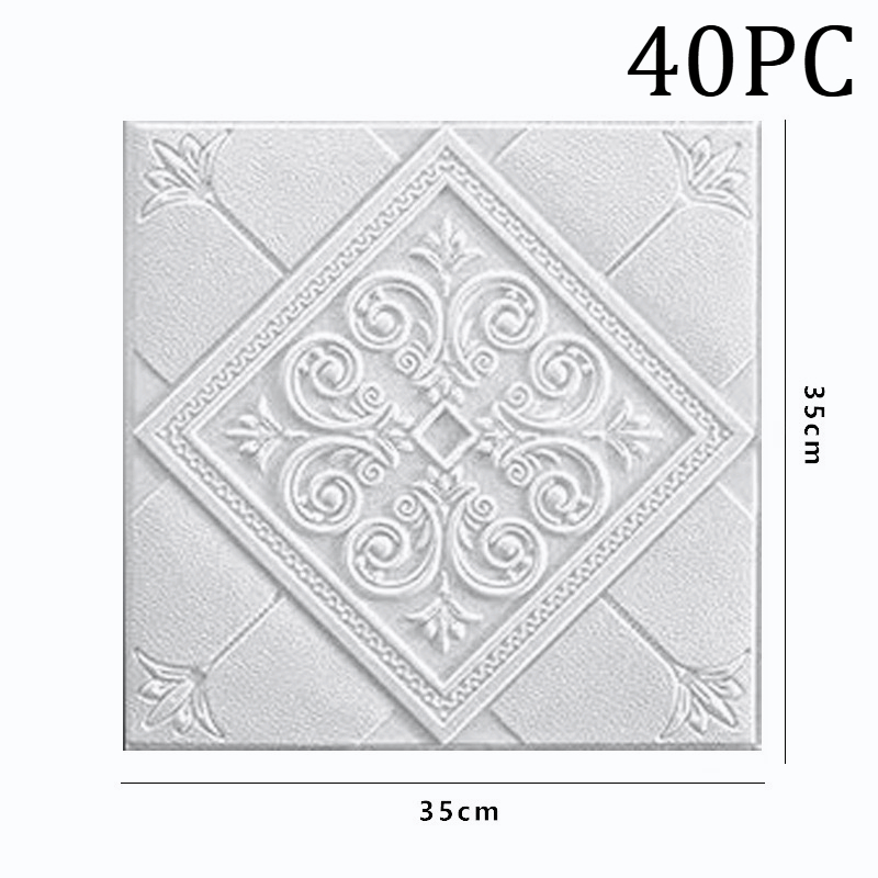 Autocollant Mural En Mousse 3D 40pc, Autocollant Autocollant Pour Mur ...