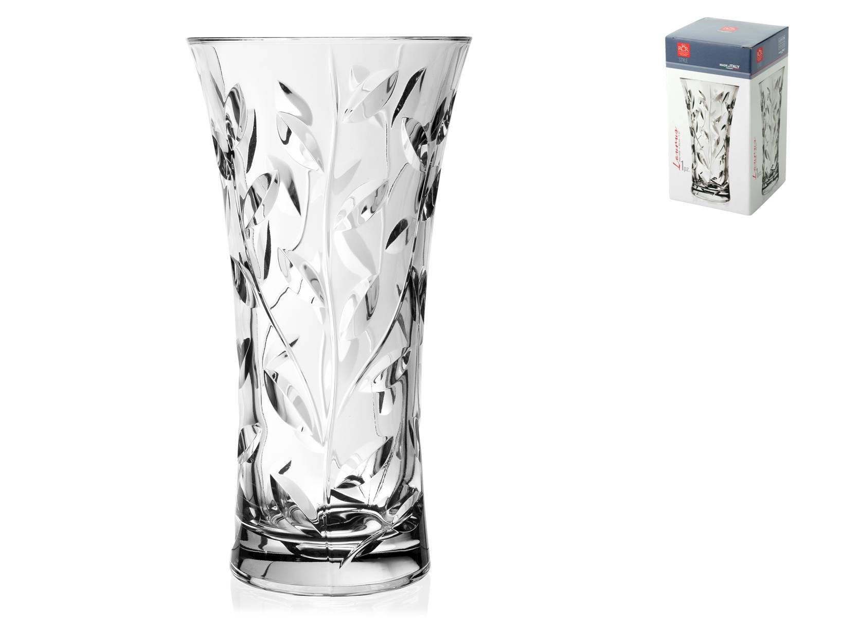 Vase RCR modèle laurus en verre sonorisé, taille 30 cm | Leroy Merlin