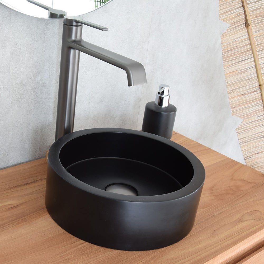 Lavabo con efecto hormigón negro, Arlequin MINI | Leroy Merlin