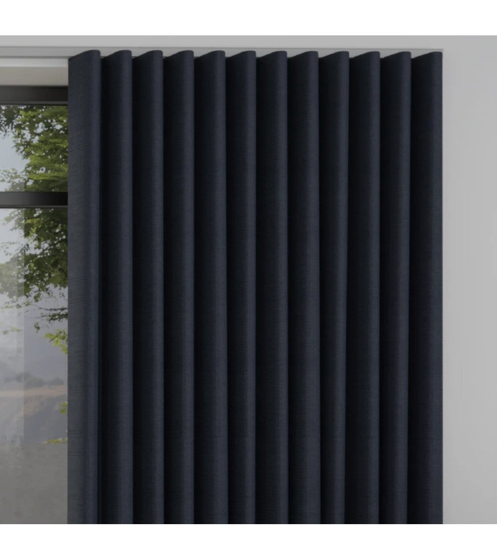 WAVE - Tringle rail pour rideau effet vague ouverture à Droite L.2 m Coloris - Noir | Leroy Merlin