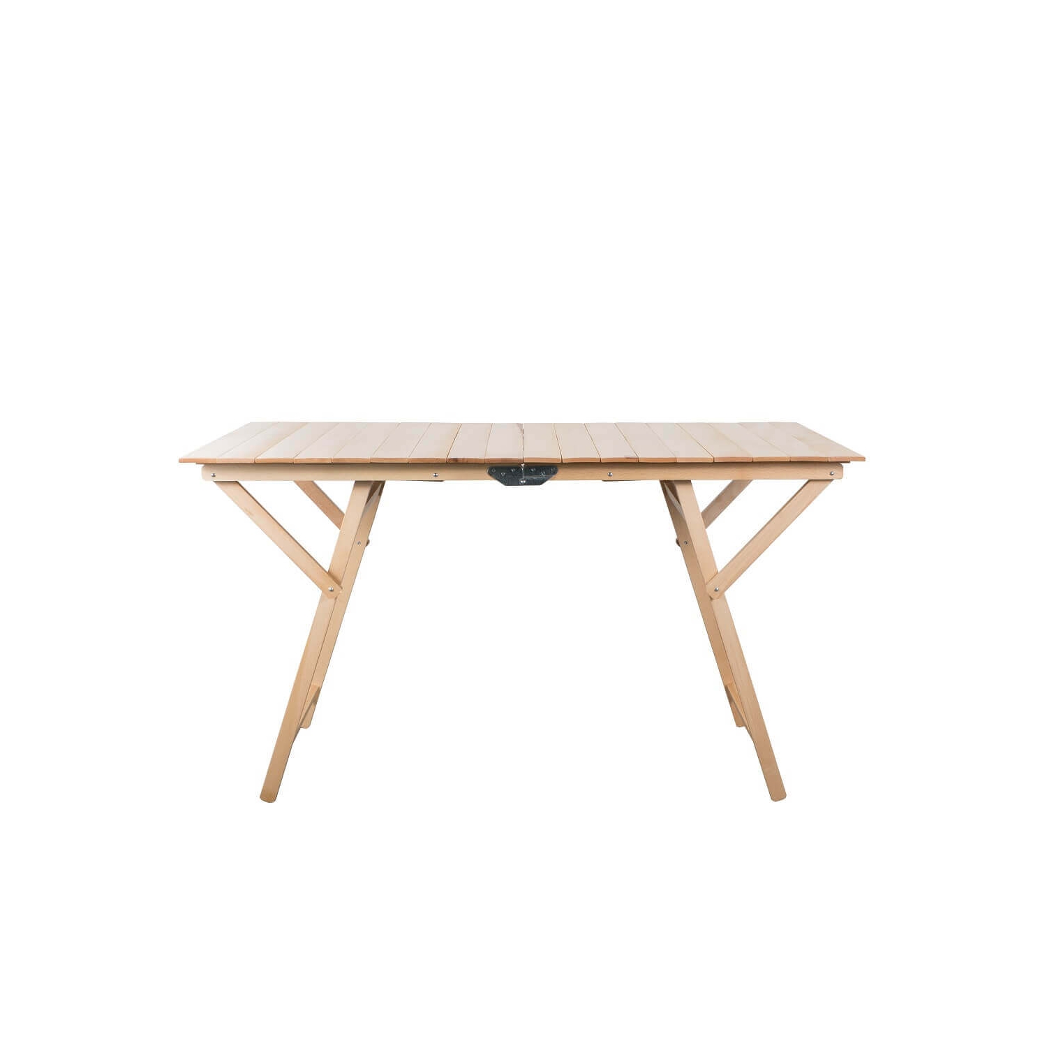 Table pliant de jardin Rectangulaire Naturel en bois de hêtre 70x140 cm ...