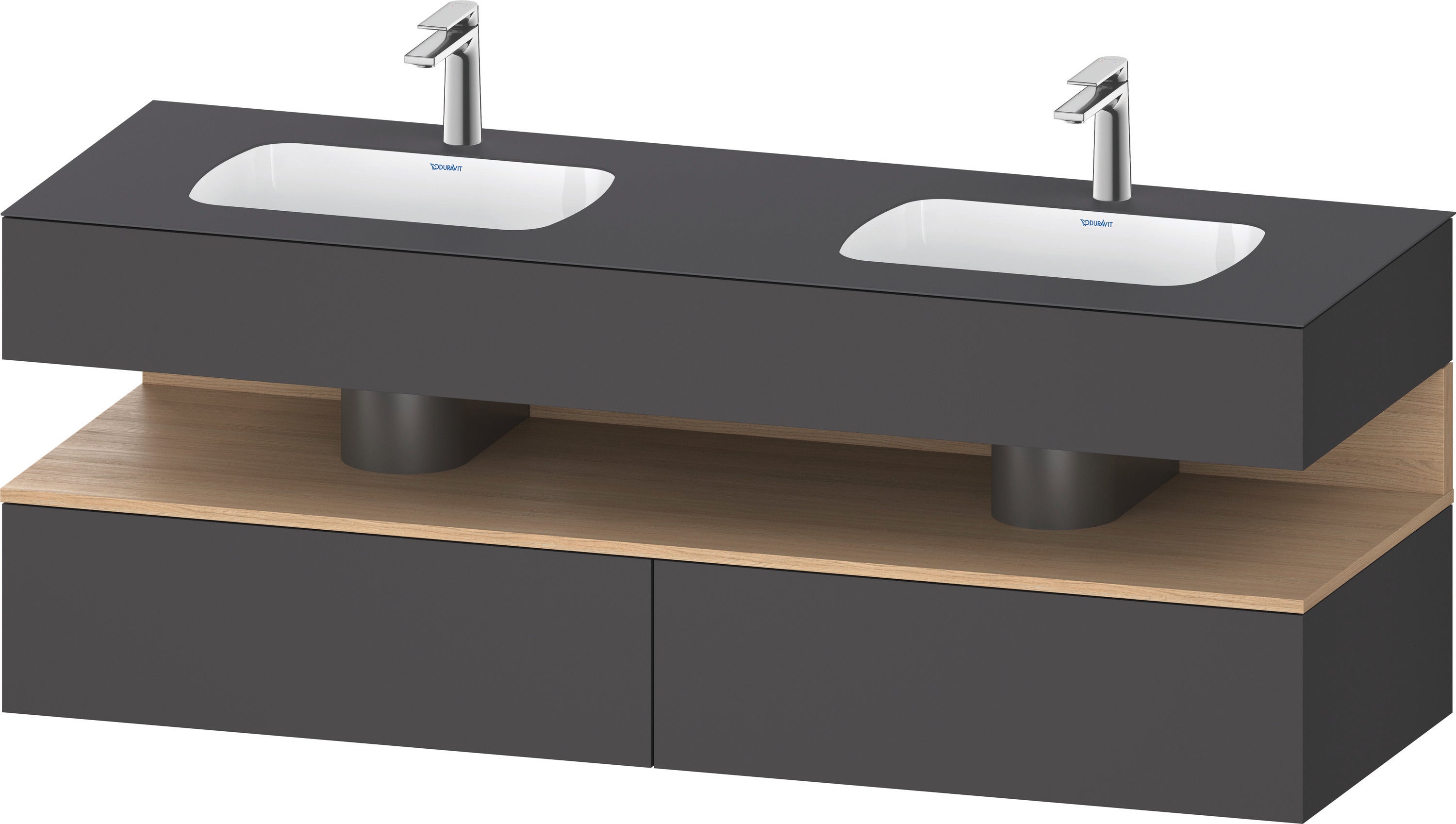 Lavabo empotrado Duravit Collection One con base de lavabo consola ...