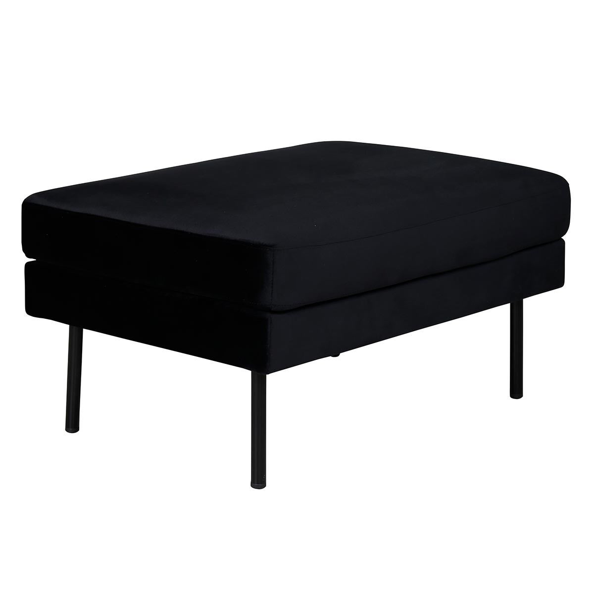 Pouf Design en Velours "Zoom" 85cm Noir | Leroy Merlin