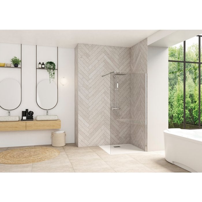 KINEDO SMART DESIGN SOLO Mampara de ducha fija ancho 1,20m alto 1,98m ...