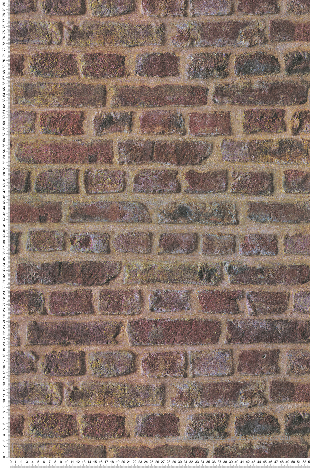 Papel pintado ladrillo marrón y beige Papel pintado con textura ...