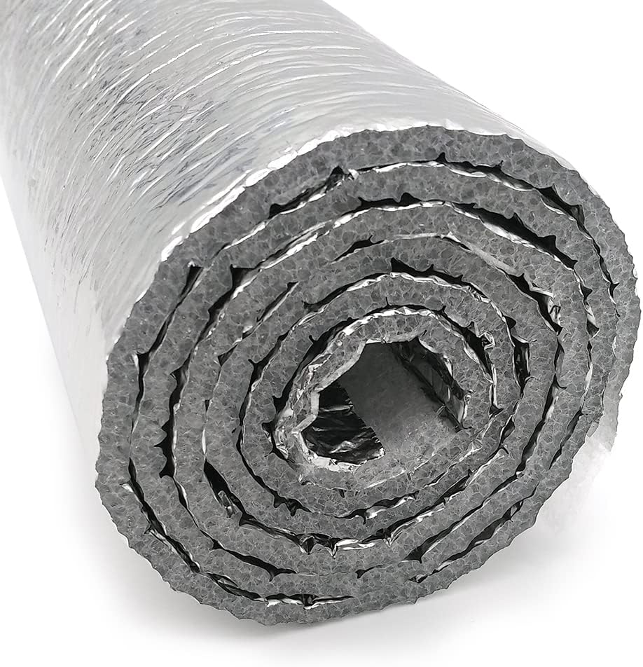 Isolation thermique réfléchissante en aluminium et mousse (25 m x 60 cm ...