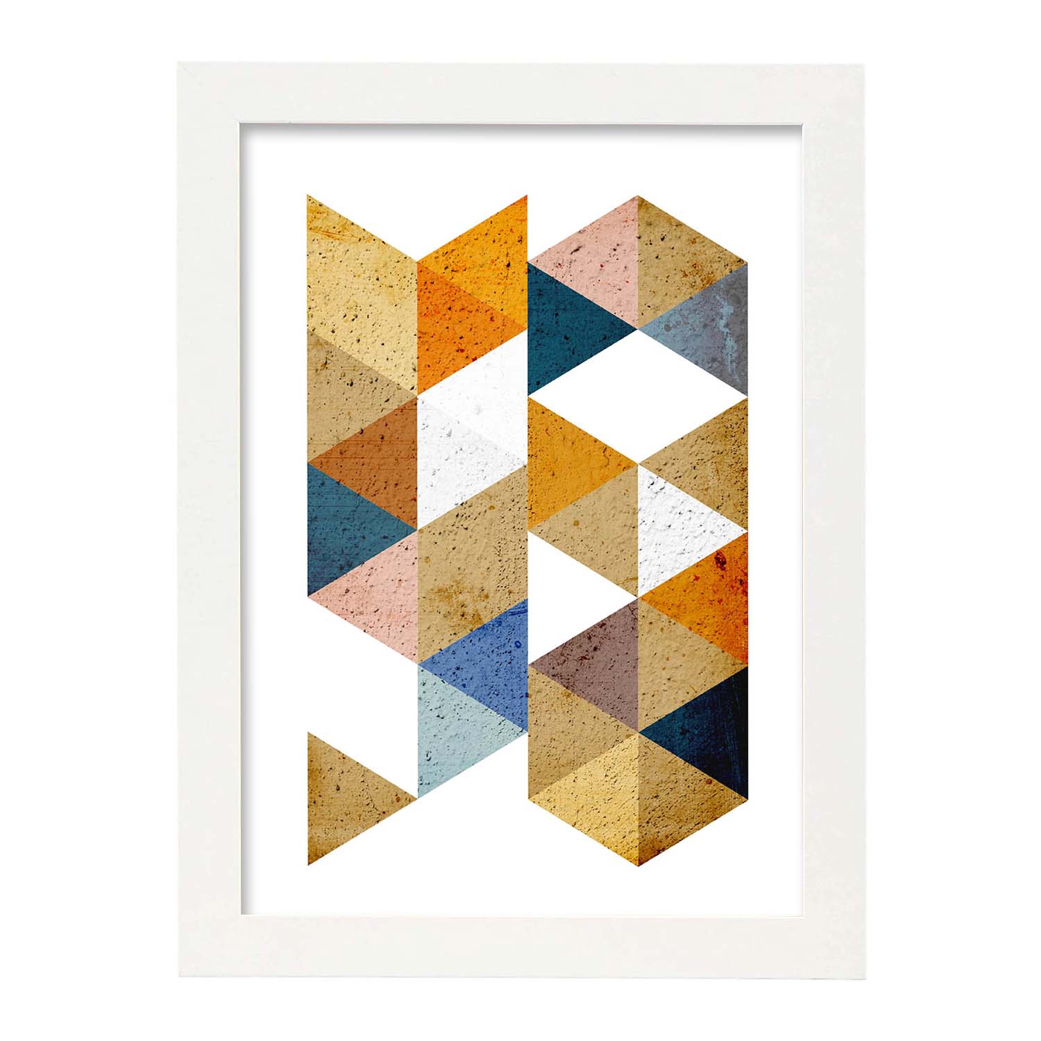 Poster Con Dibujo De Geometria Colorida. Lamina Otono Geometrico 2 ...