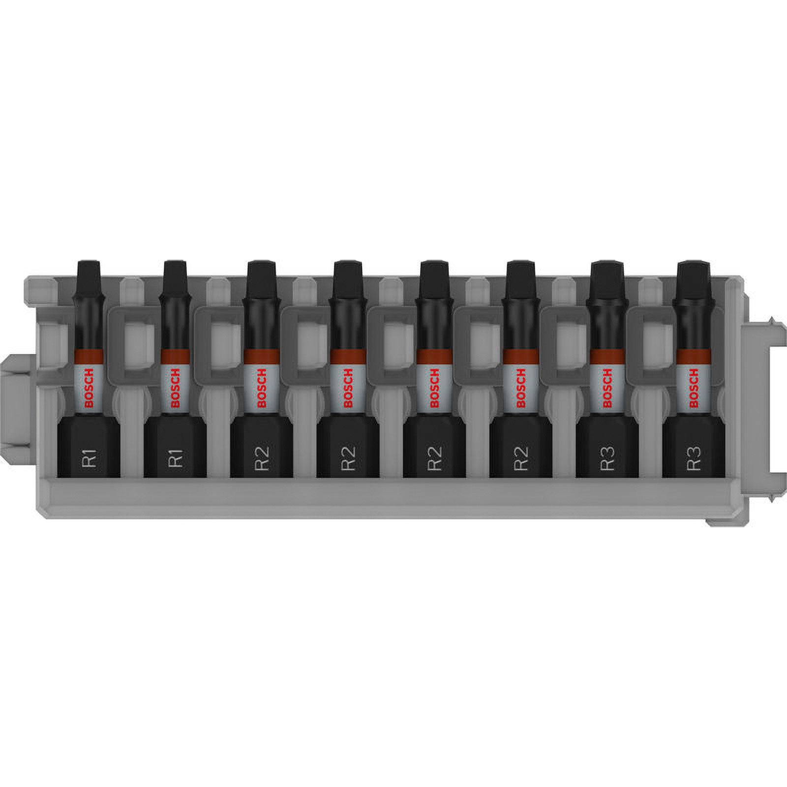Bosch PRO Robertson Impact Bit R1(x2) R2(x4) R3 (x2) 55 mm 8 pces ...