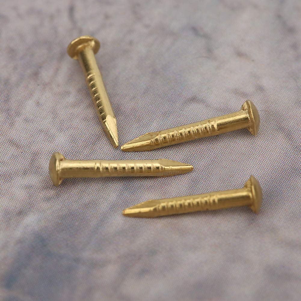 Lot de 100 clous à tête ronde en laiton bronze vintage pour bricolage ...