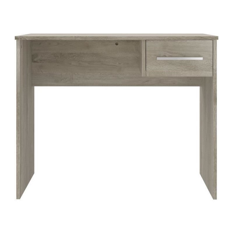 Bureau petit tiroir chene - Mélaminé chene - 90 x 50 x 74 cm | Leroy Merlin