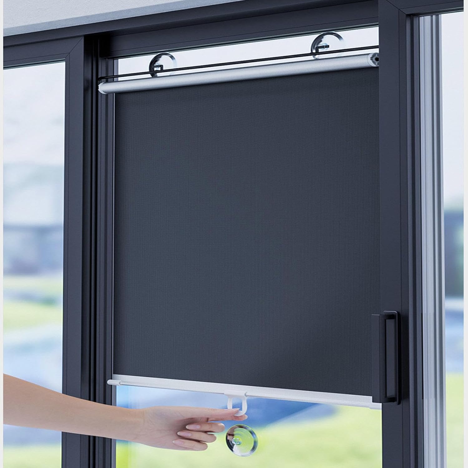 Store enrouleur à ventouses - Pare-soleil rétractable - Occultant ...