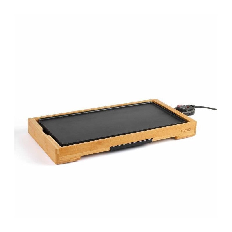 Livoo Plancha eléctrica con bambú madera 2200 W 58x30x6 cm | Leroy Merlin