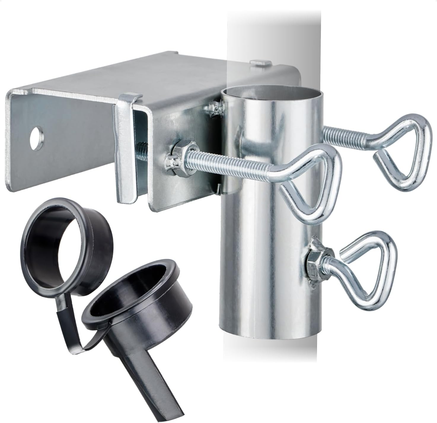 Support Parasol en Acier Galvanisé, Fixation Réglable pour Balustrade ...